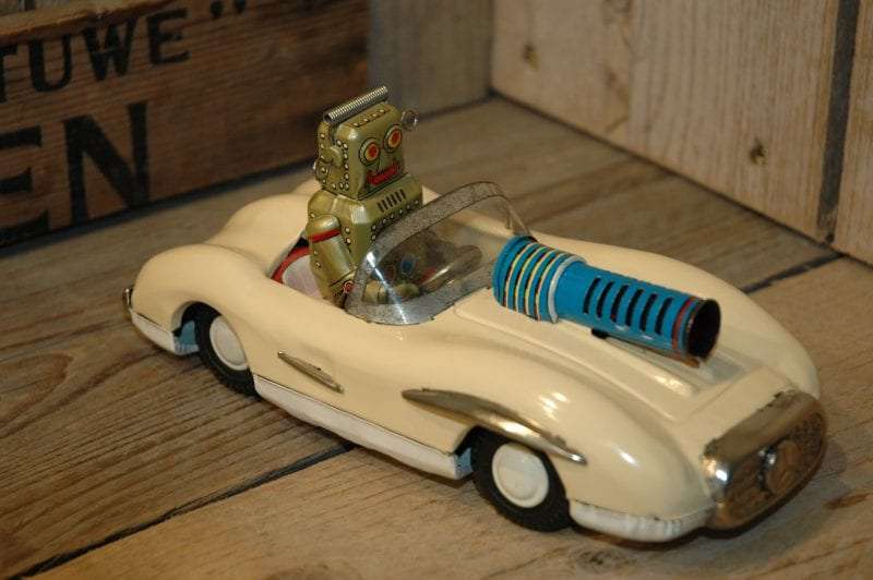 Cragstan / Asahi Toy - Space Robot Car - Vintage Spacetoys