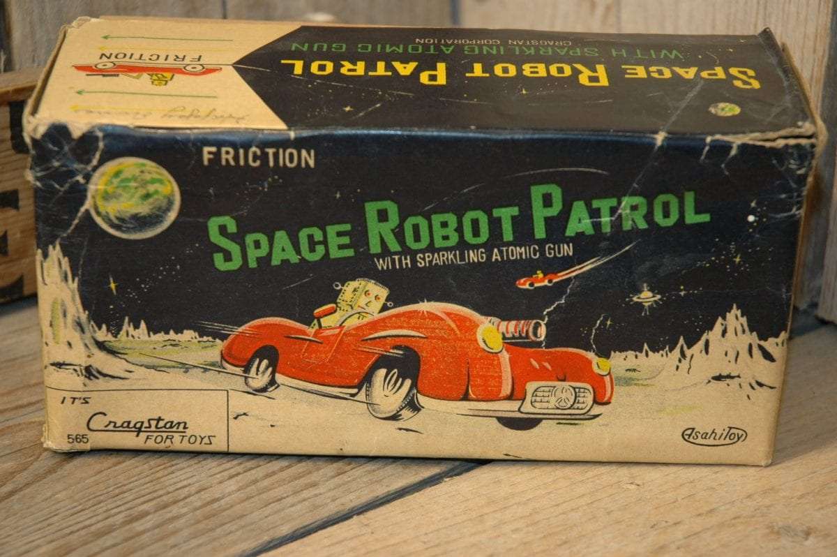 Cragstan / Asahi Toy - Space Robot Car - Vintage Spacetoys