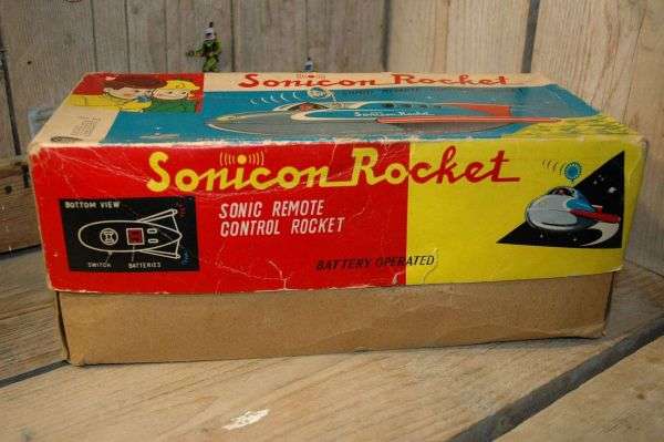 Modern Toys - Sonicon Rocket Patterned Variation - Vintage Spacetoys