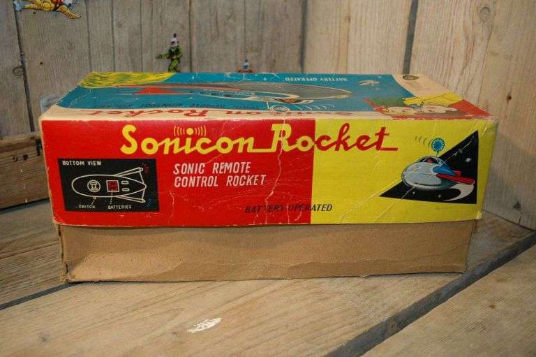 Modern Toys - Sonicon Rocket Patterned Variation - Vintage Spacetoys